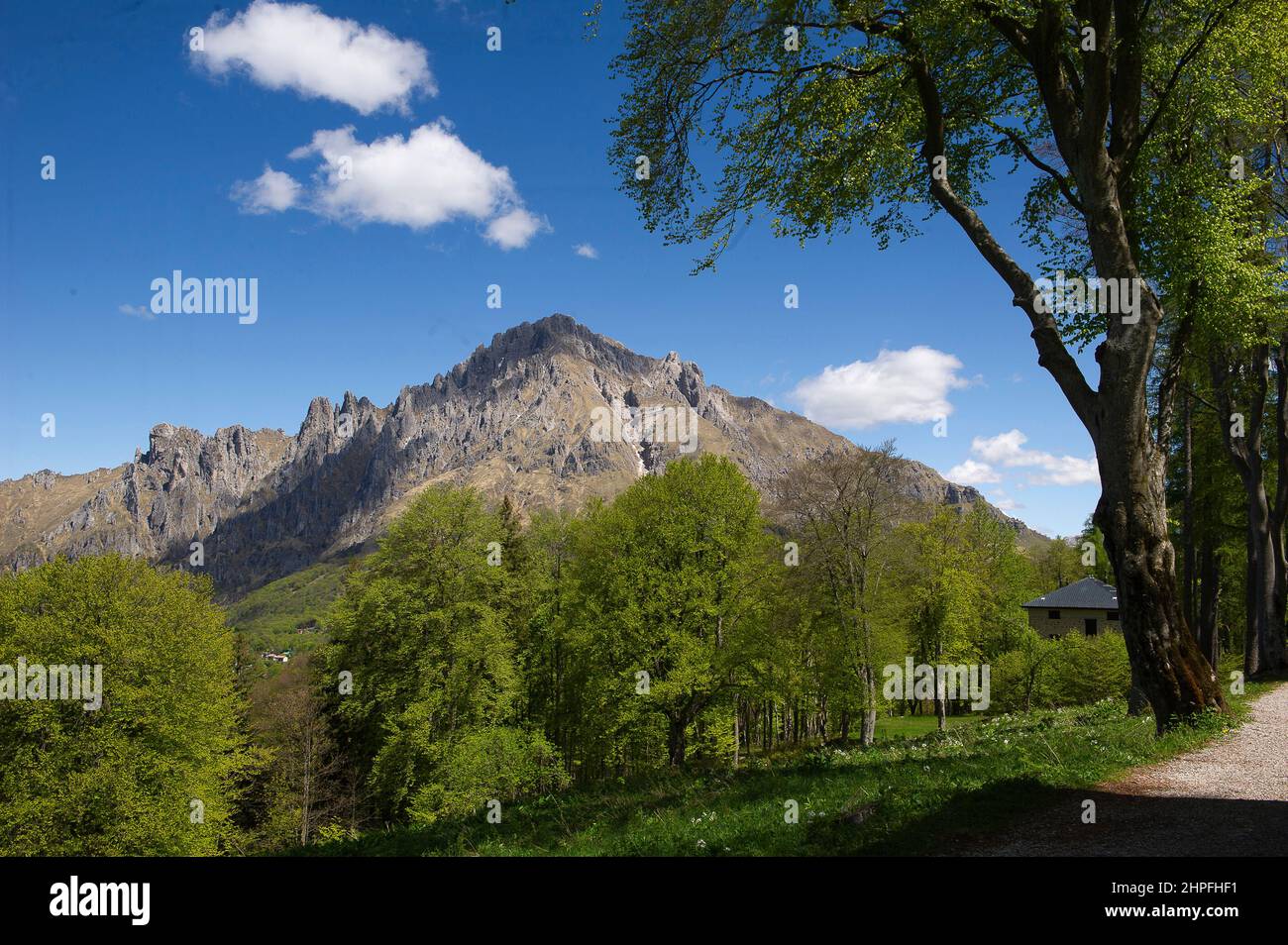 Italy, Lombardy, Province of Lecco, Belvedere of the Valentino park at ...