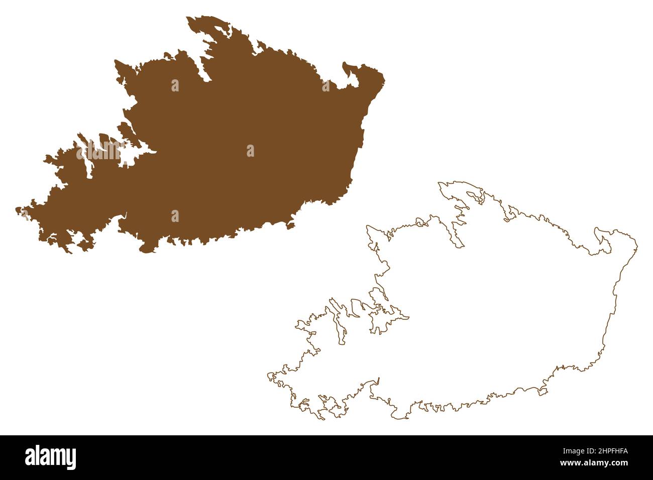 Halson or Halso island (Republic of Finland) map vector illustration ...