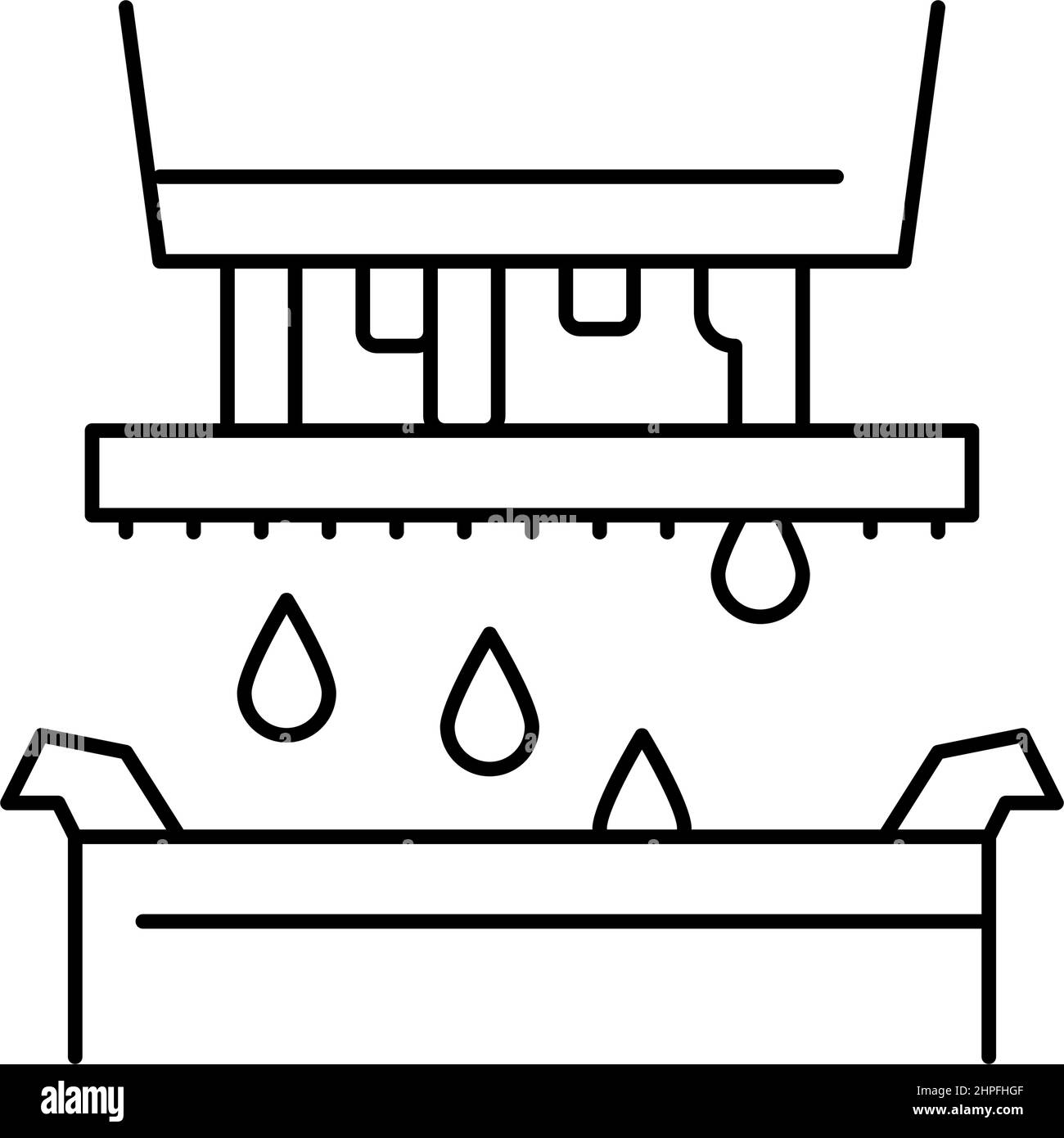 filtration maple syrup line icon vector illustration Stock Vector Image ...