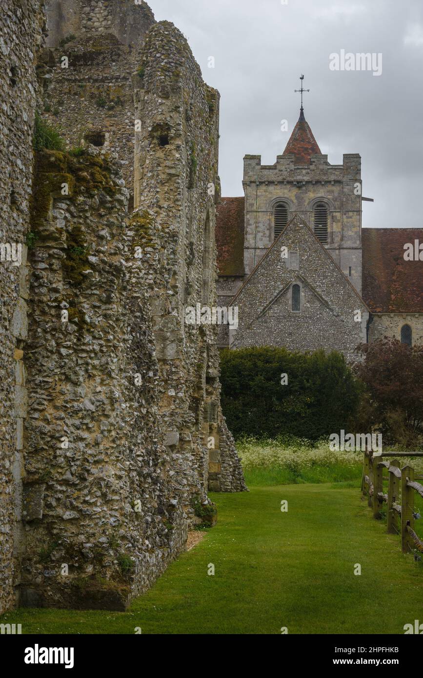the ruined remains of the Benedictine Boxgrove Priory and the church of ...