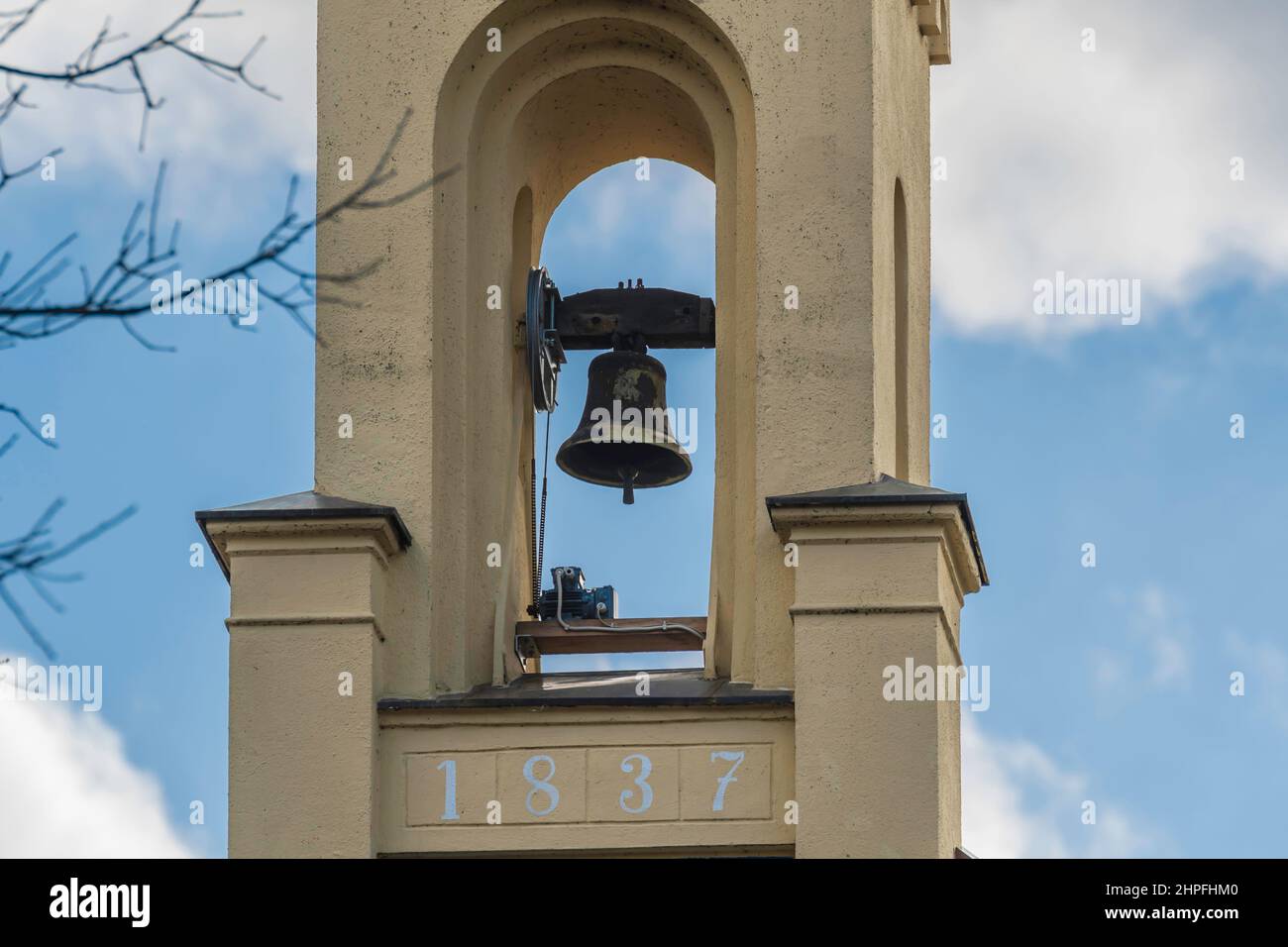 Old bell in a church tower Stock Photo - Alamy