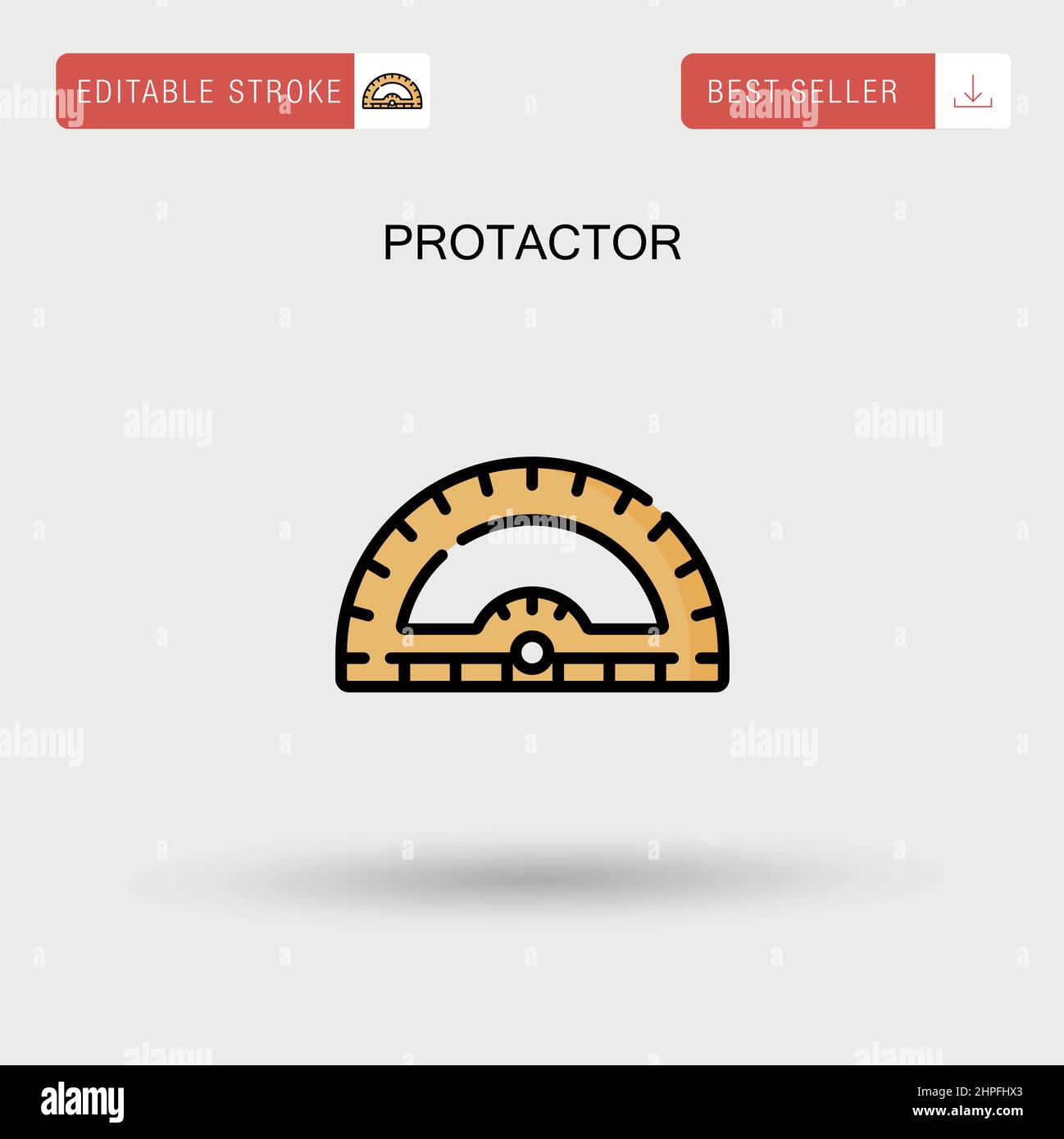 Protactor Simple vector icon Stock Vector Image & Art - Alamy