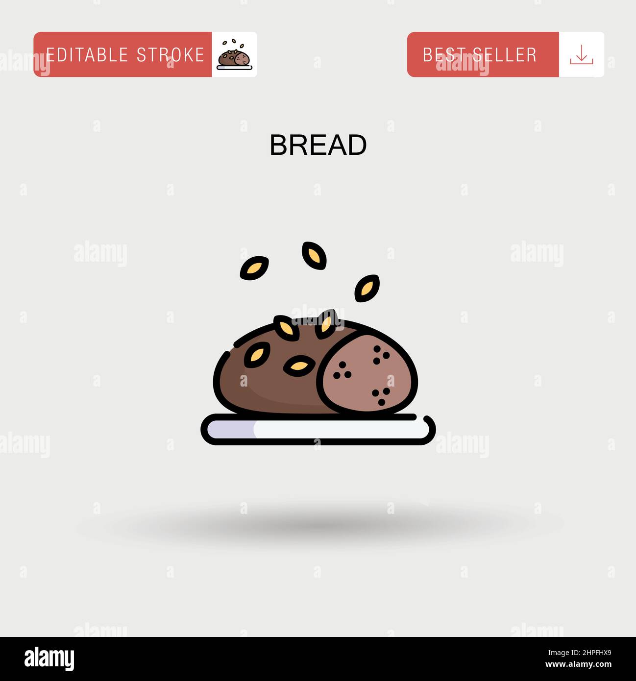 Bread Simple vector icon Stock Vector Image & Art - Alamy