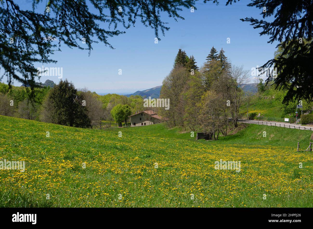 Italy, Lombardy, Province of Lecco, Belvedere of the Valentino park at ...