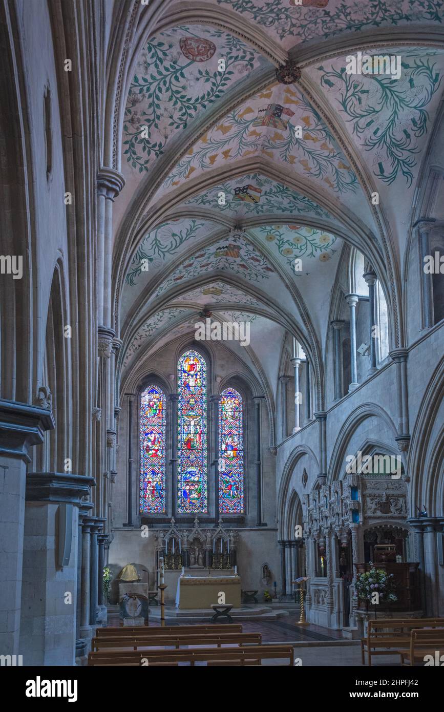 The interior of St Mary the Virgin and St Blaise Church, Boxgrove, Near ...