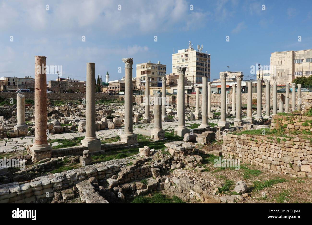 Tyr, Lebanon. 20th Feb, 2022. A view of the archeological Roman site ...