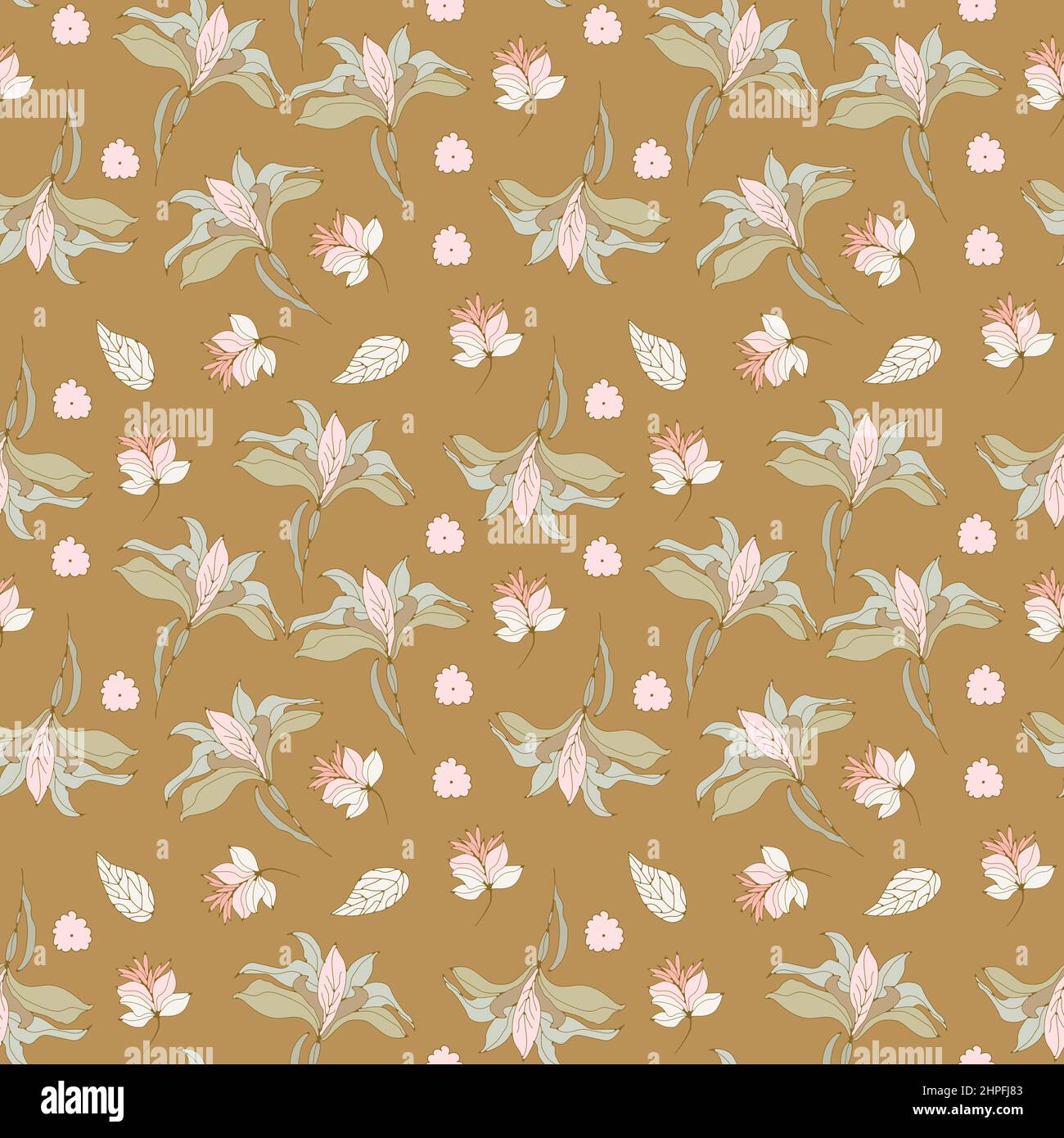 Vector seamless pattern in a hand-drawn style. Linear drawing, pastel ... Vector seamless pattern in a hand-drawn style. Linear drawing, pastel ...