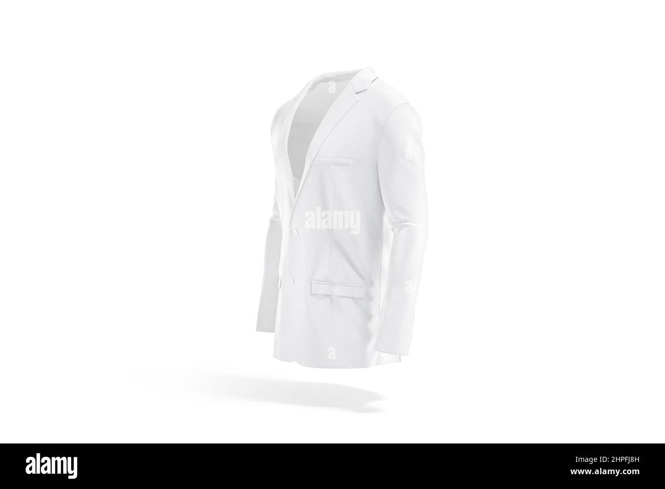 Blank white men blazer mock up, side view Stock Photo - Alamy
