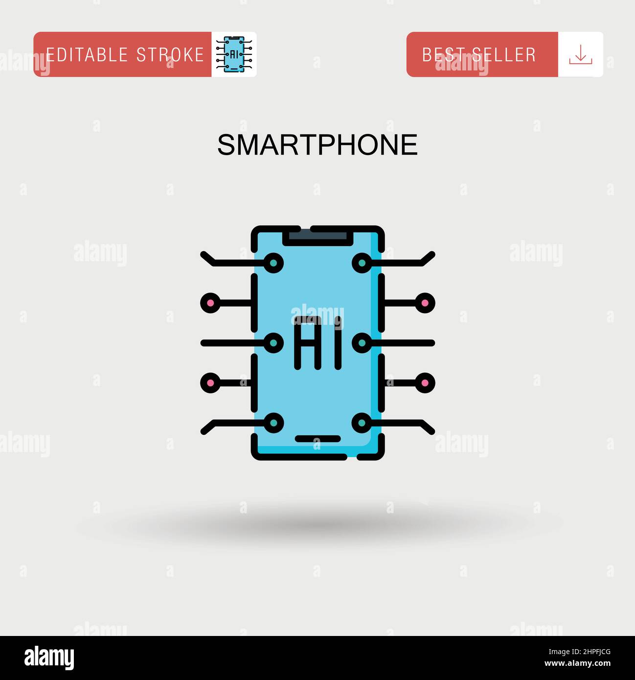 Smartphone Simple vector icon Stock Vector Image & Art - Alamy