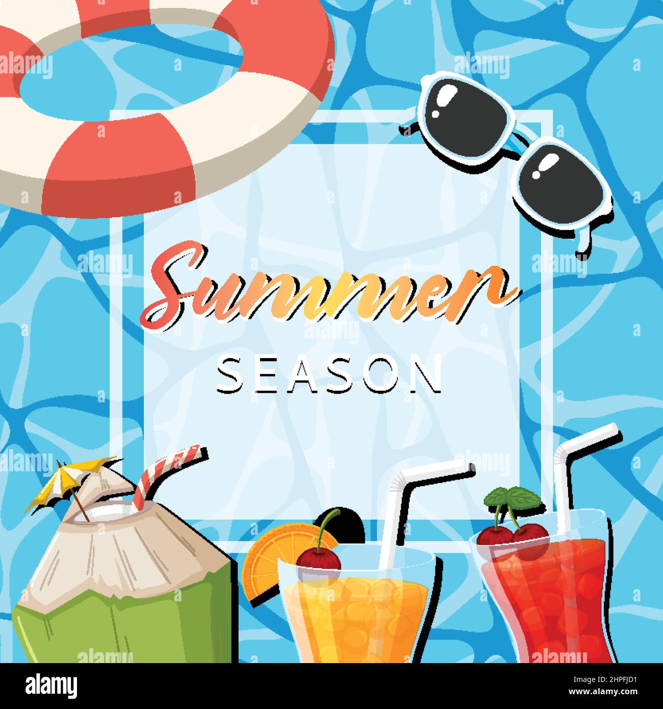 Summer Season Typographic Poster illustration Stock Vector Image & Art ...