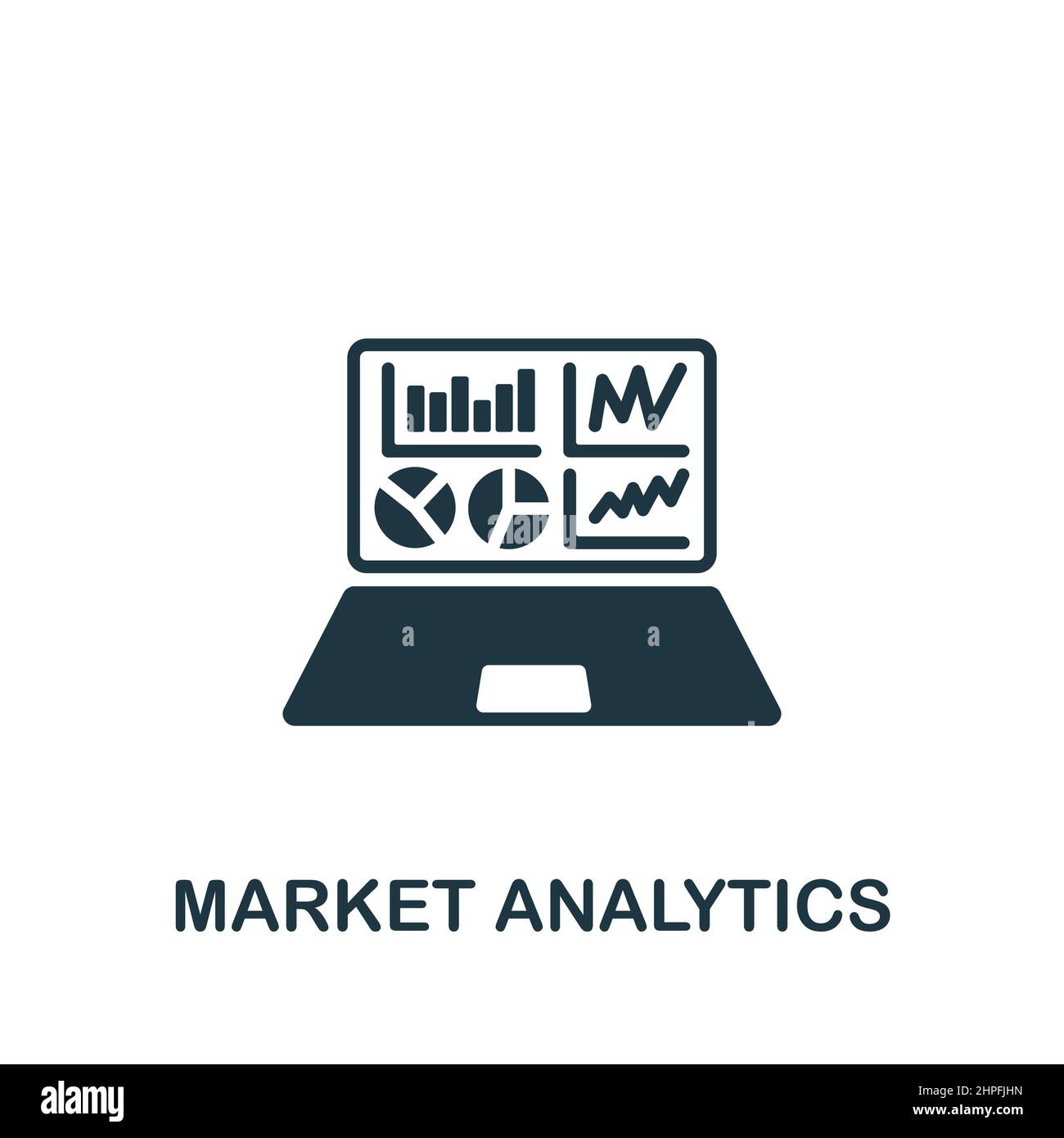 Market Analytics icon. Monochrome simple icon for templates, web design ...