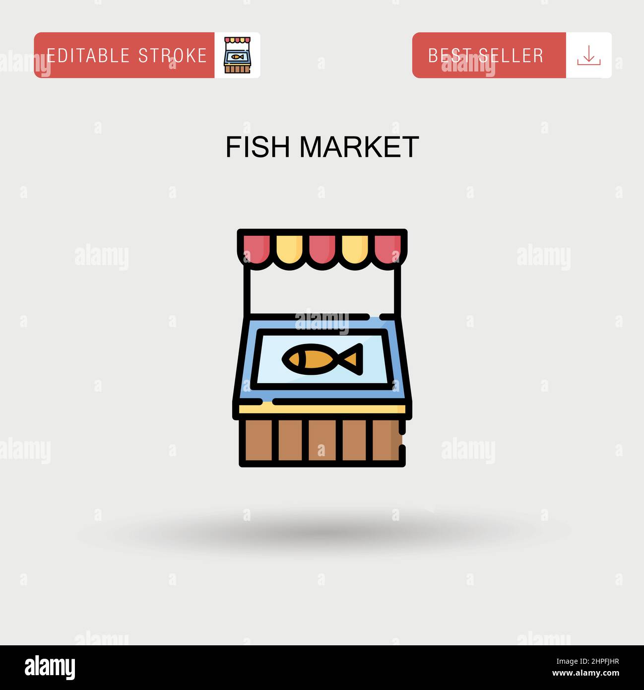 Retail fish market Stock Vector Images - Alamy