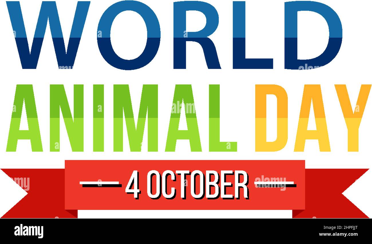 World Animal Day logo banner illustration Stock Vector Image & Art - Alamy