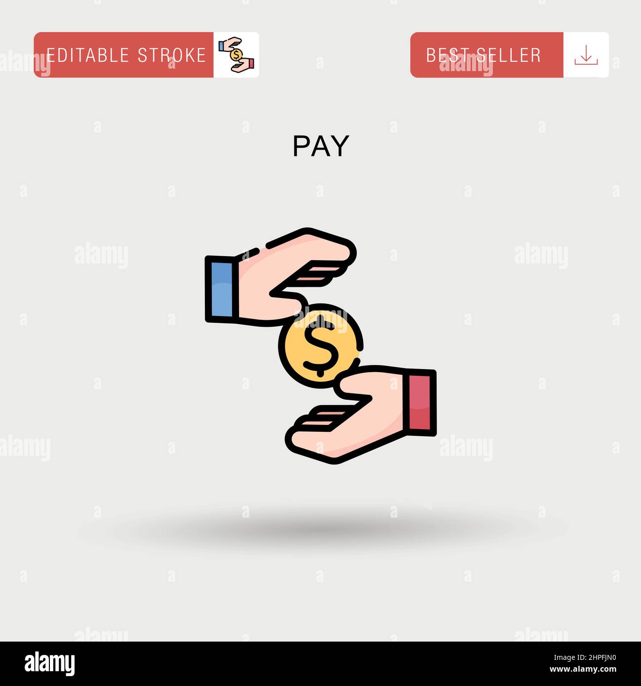 Pay Simple vector icon Stock Vector Image & Art - Alamy