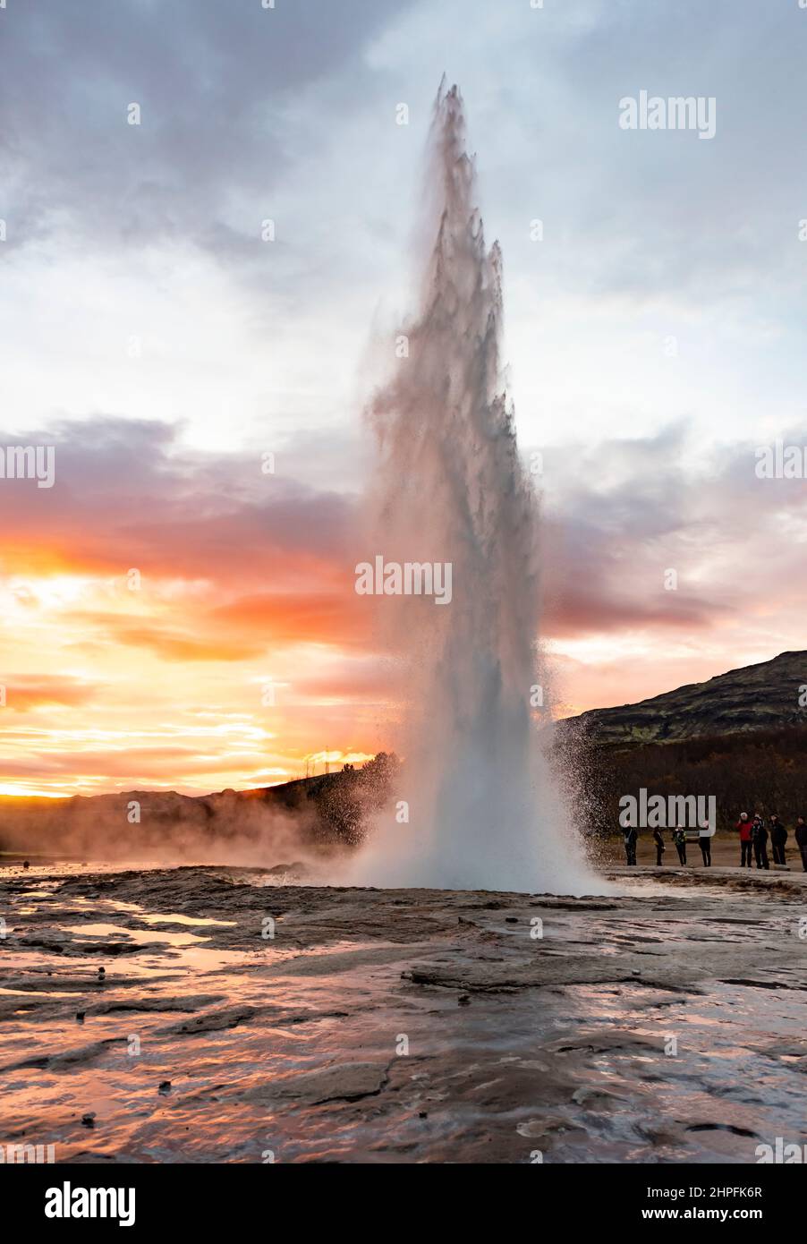 The Strokkur geyser in Iceland spews boiling geothermal water every 5 ...