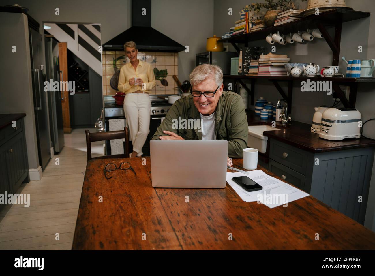 Elderly male sitting hi-res stock photography and images - Alamy