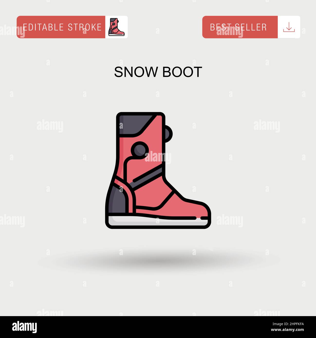 Snow boot Simple vector icon Stock Vector Image & Art - Alamy