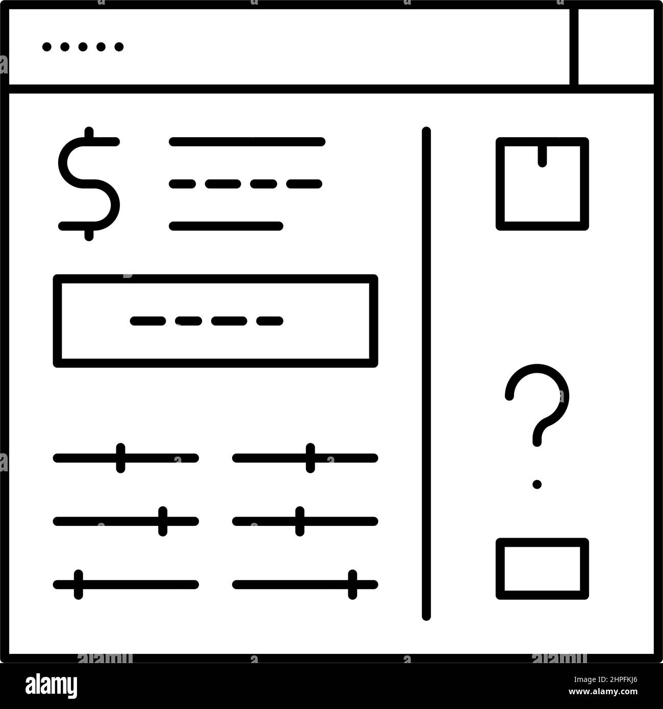 invoice approvals and disputes line icon vector illustration Stock ...