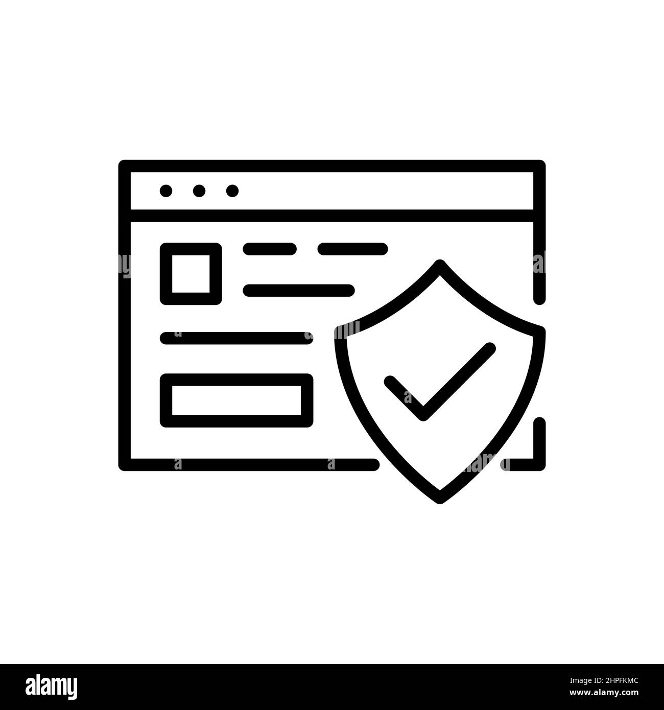 Secure website icon. Pixel perfect, editable stroke Stock Vector Image ...