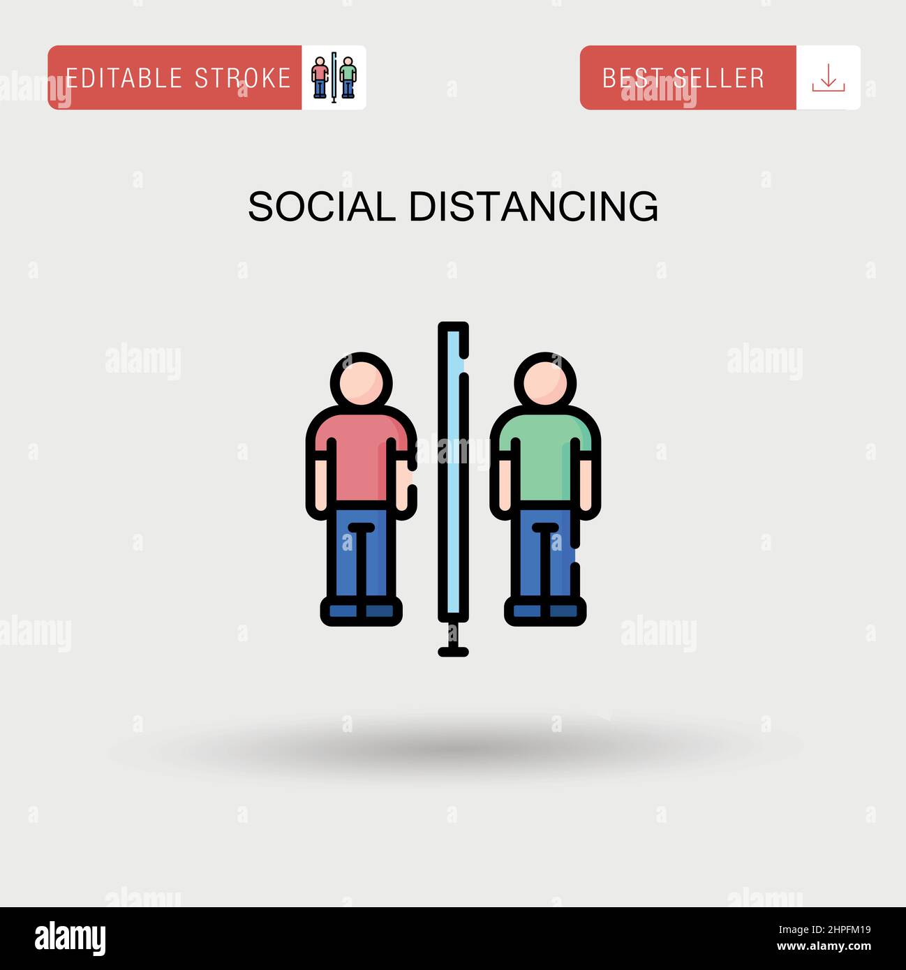 Social distancing Simple vector icon Stock Vector Image & Art - Alamy