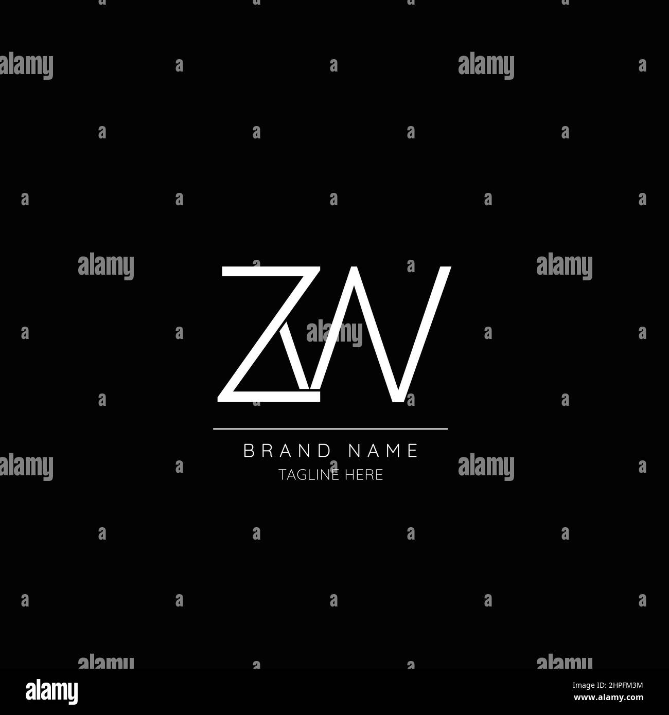 Alphabet ZW initial letter icon logo Stock Vector Image & Art - Alamy