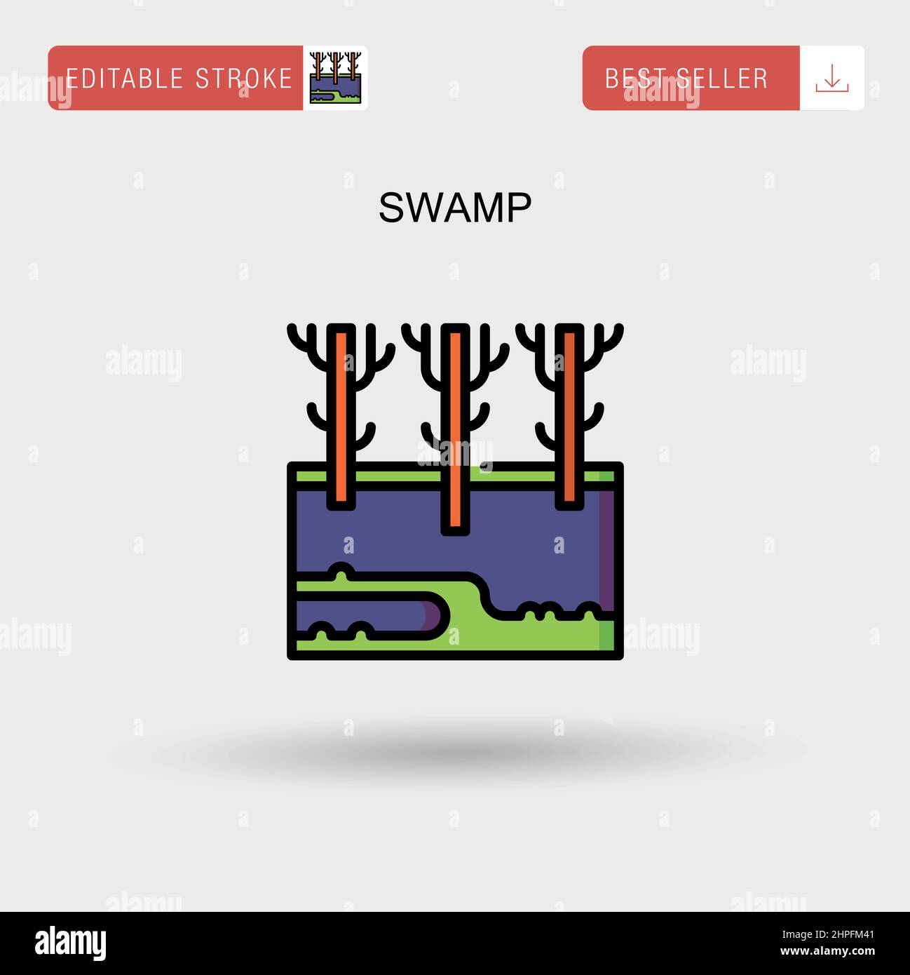 Moss swamp water Stock Vector Images - Alamy