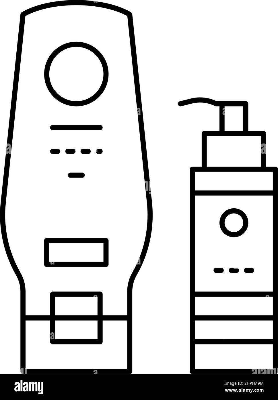 milk and hair emulsion line icon vector illustration Stock Vector Image ...