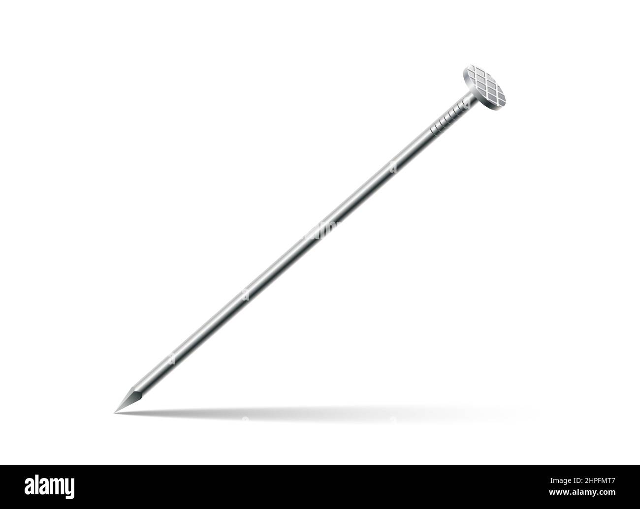 Steel nail isolated Stock Vector Image & Art - Alamy