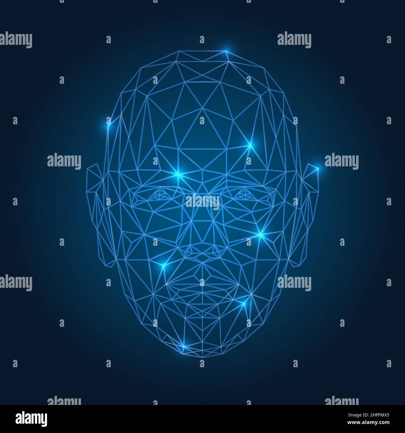 Polygons scan face Stock Vector Image & Art - Alamy