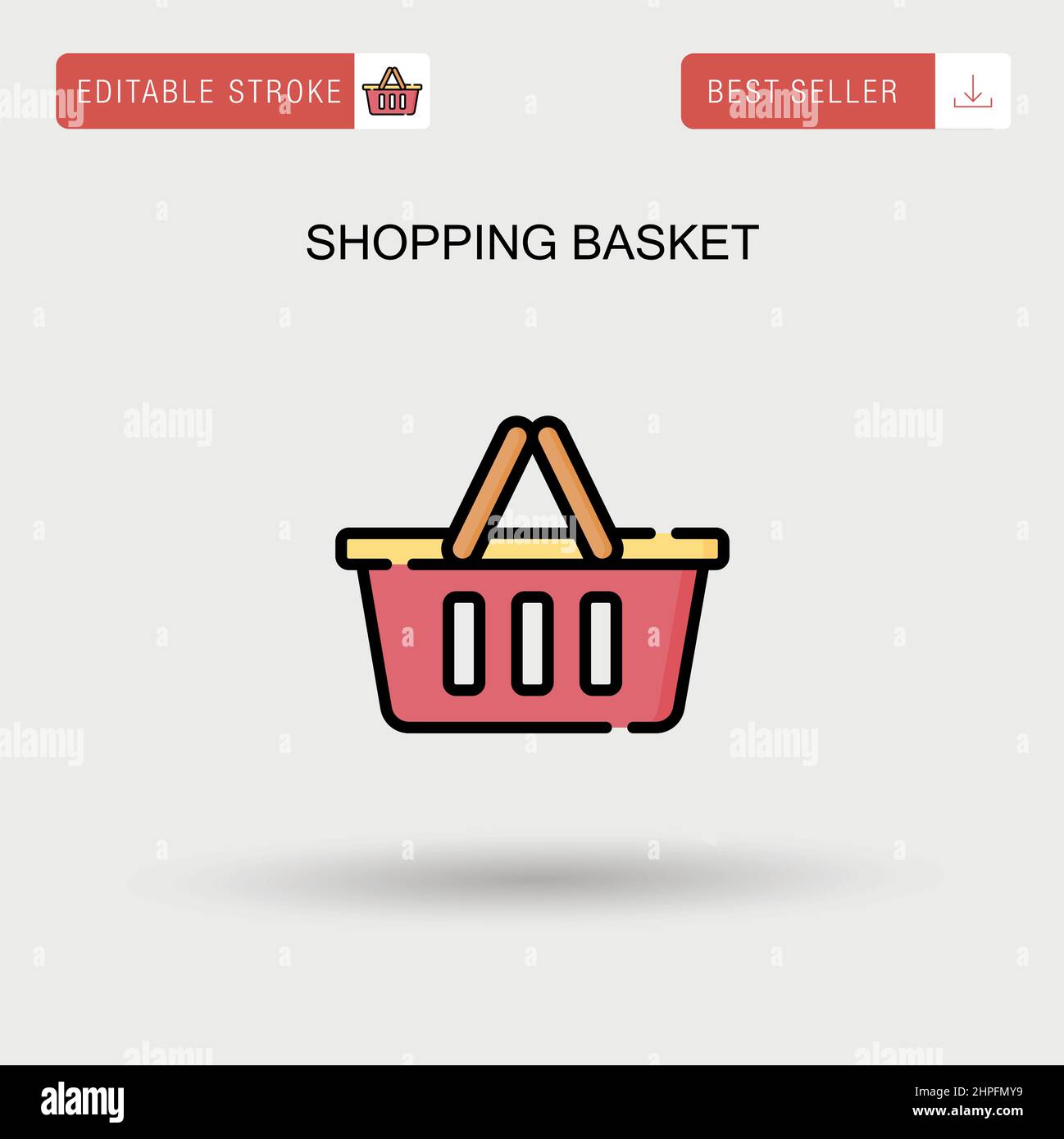 Basket with merchandise Stock Vector Images - Alamy