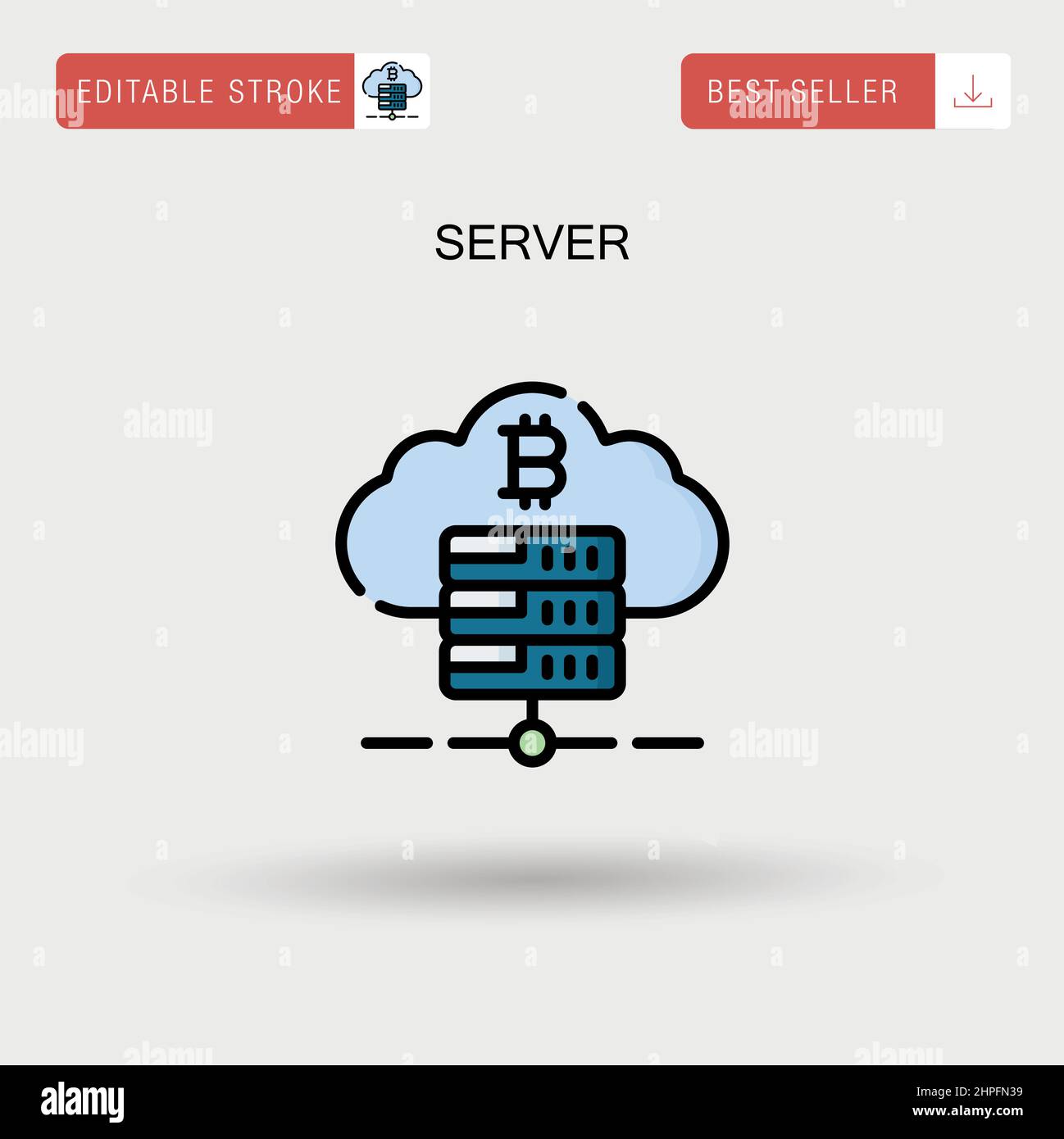 Server Simple vector icon Stock Vector Image & Art - Alamy