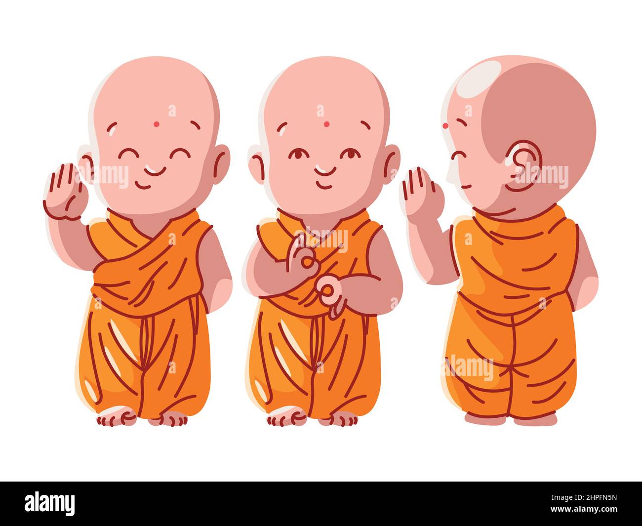 Buddhist monks in temple Cut Out Stock Images & Pictures - Alamy