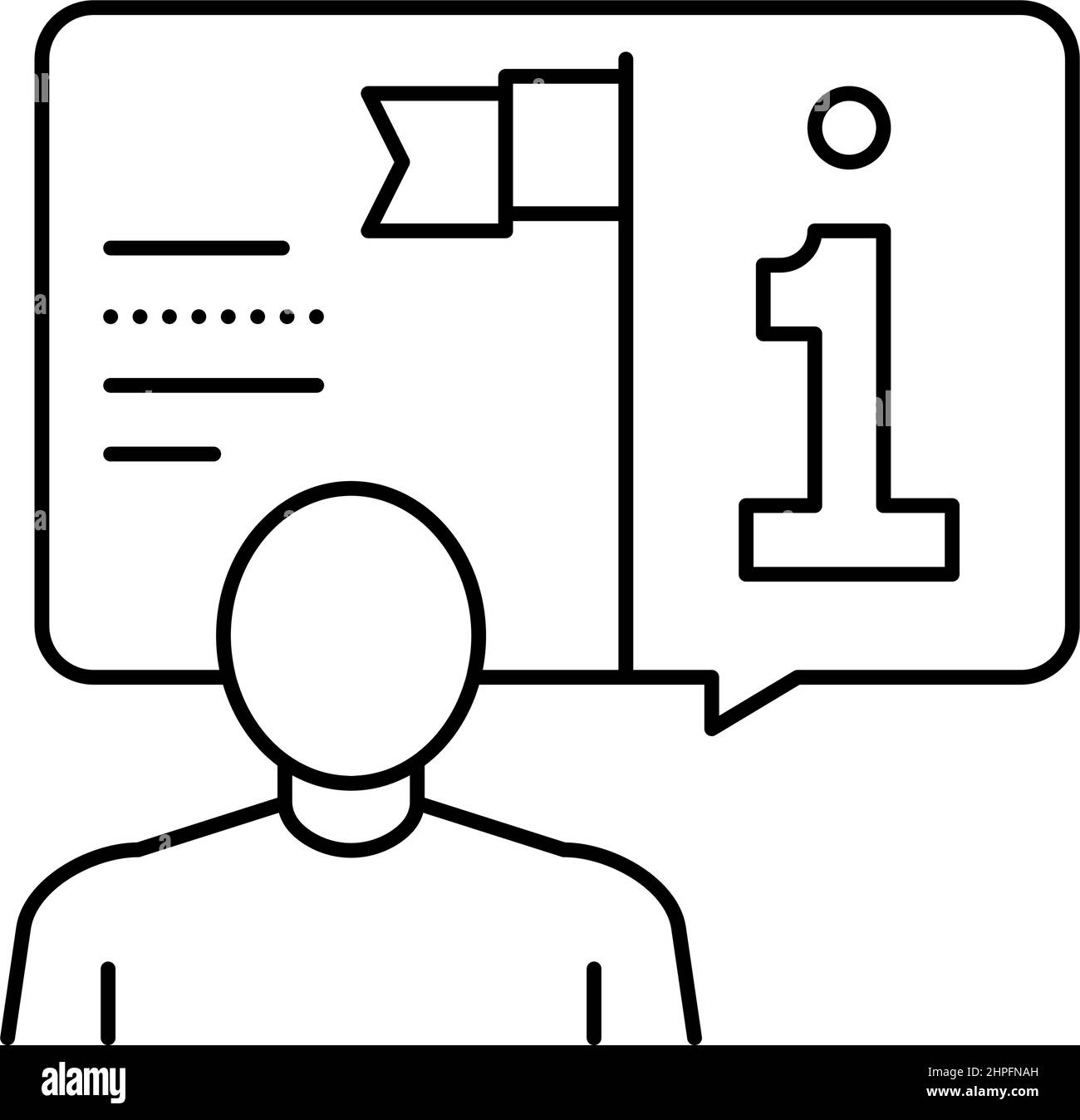 information expert line icon vector illustration Stock Vector Image ...