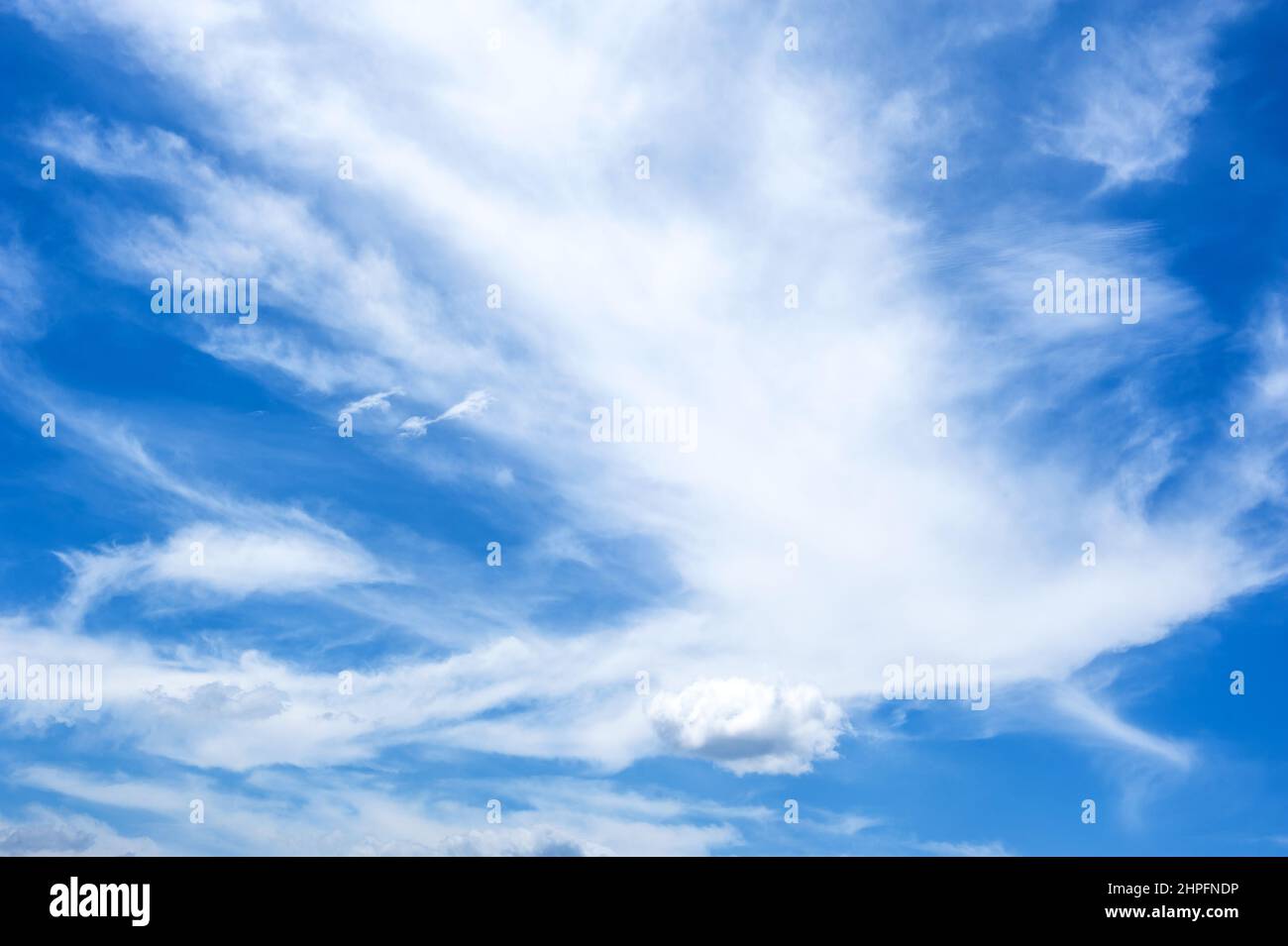 Dynamic sky and clouds with copy space. Abstract wallpaper. Pattern ...