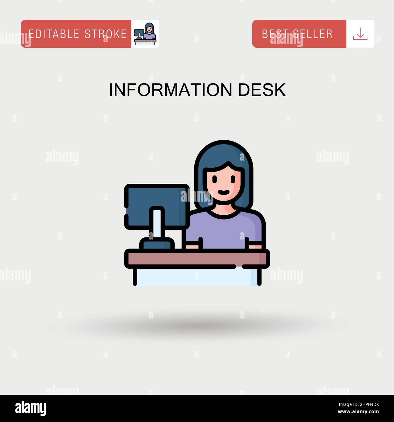 Person at information booth Stock Vector Images - Alamy