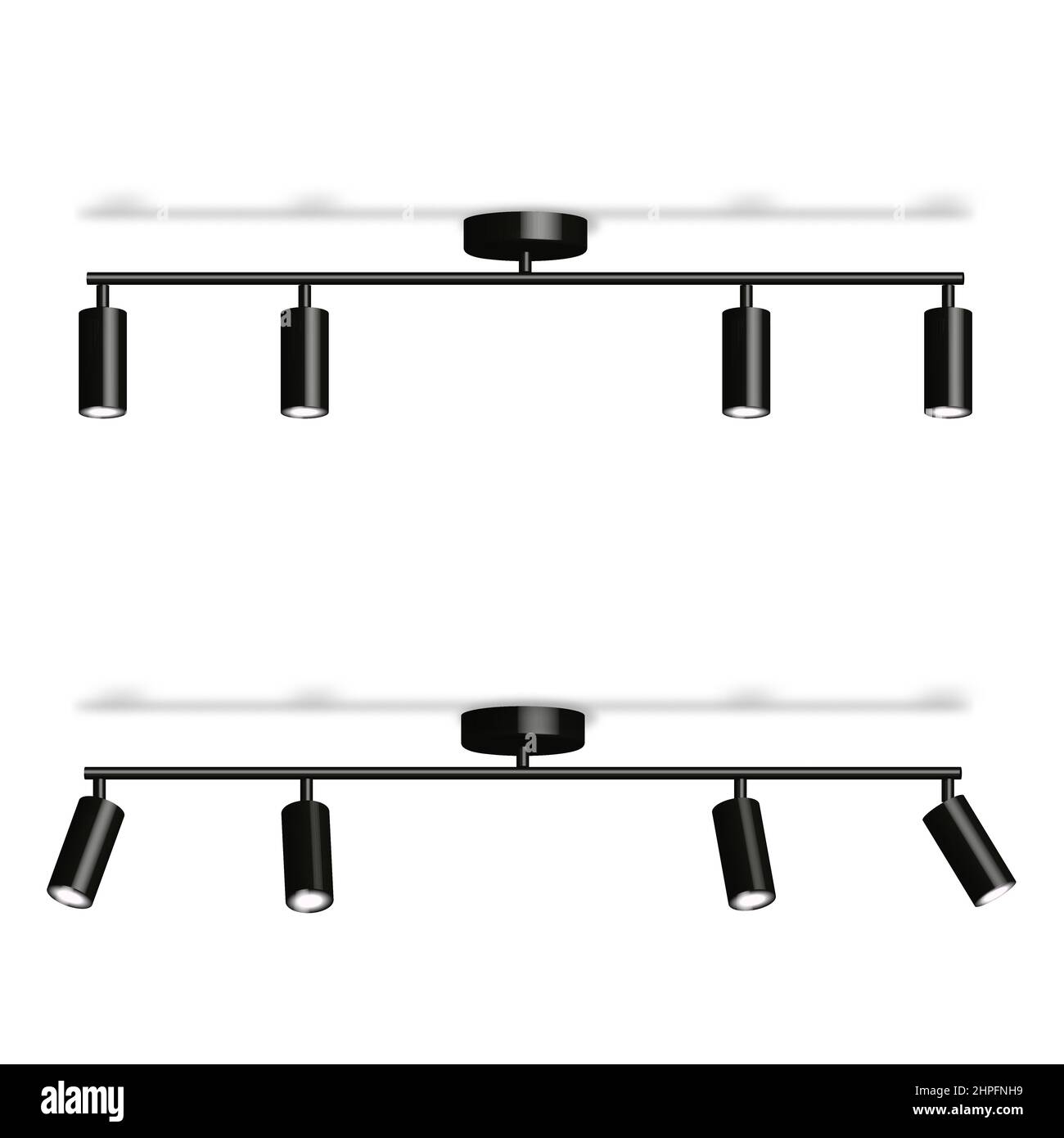 LED stylish ceiling lamp for the living room, 3D vector illustration ...