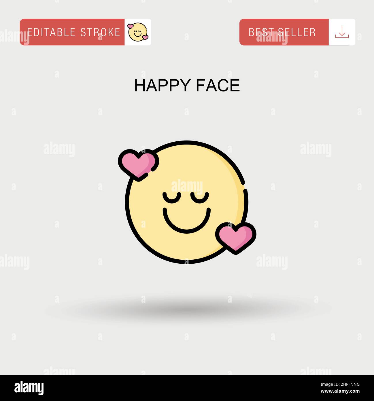 Happy face Simple vector icon Stock Vector Image & Art - Alamy