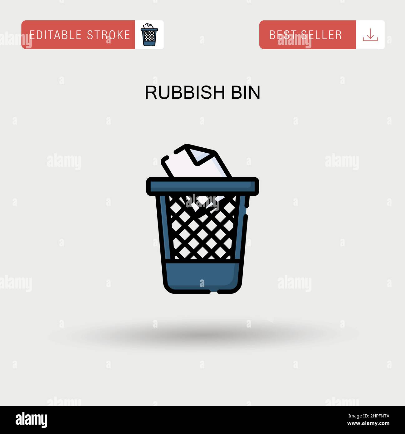 Rubbish bin Simple vector icon Stock Vector Image & Art - Alamy