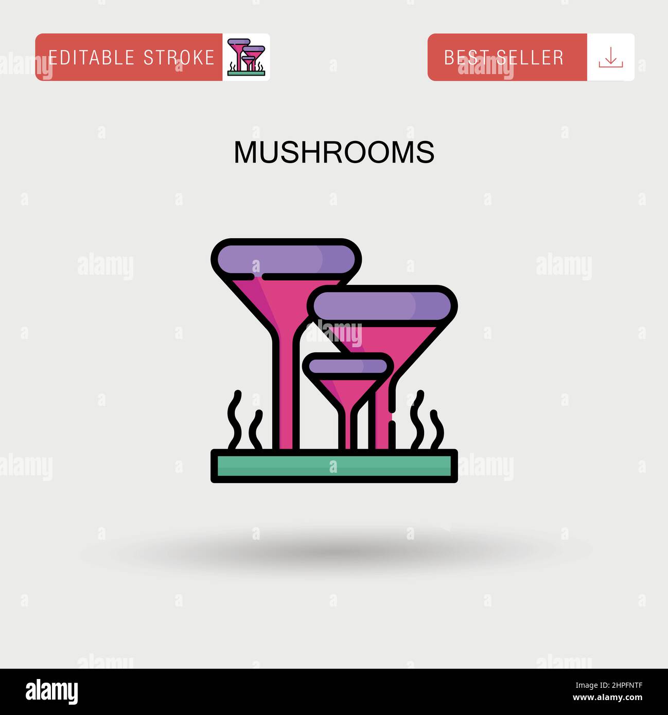 Mushrooms fungus on beautiful Stock Vector Images - Alamy