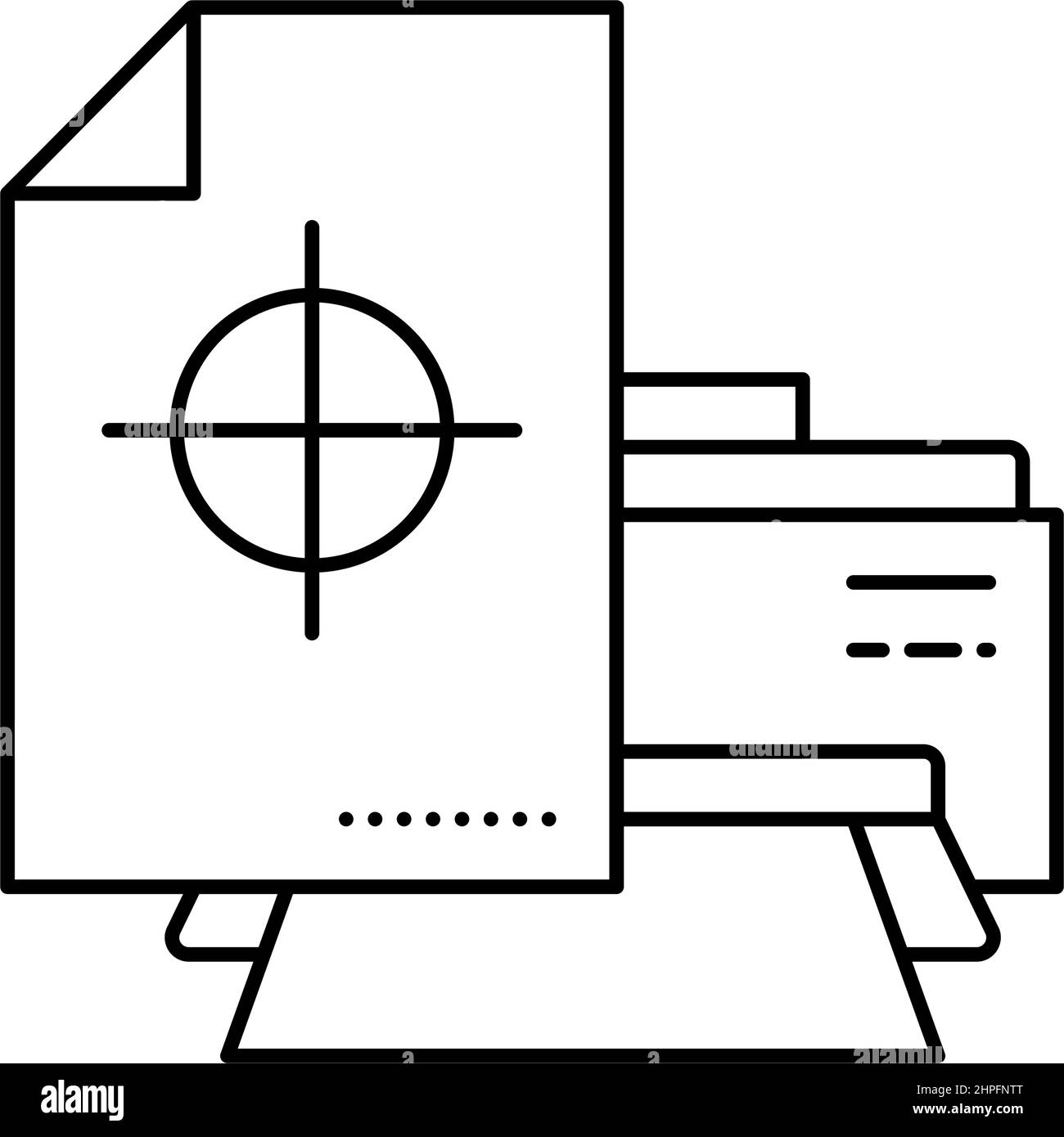 printing paper sheet line icon vector illustration Stock Vector Image ...