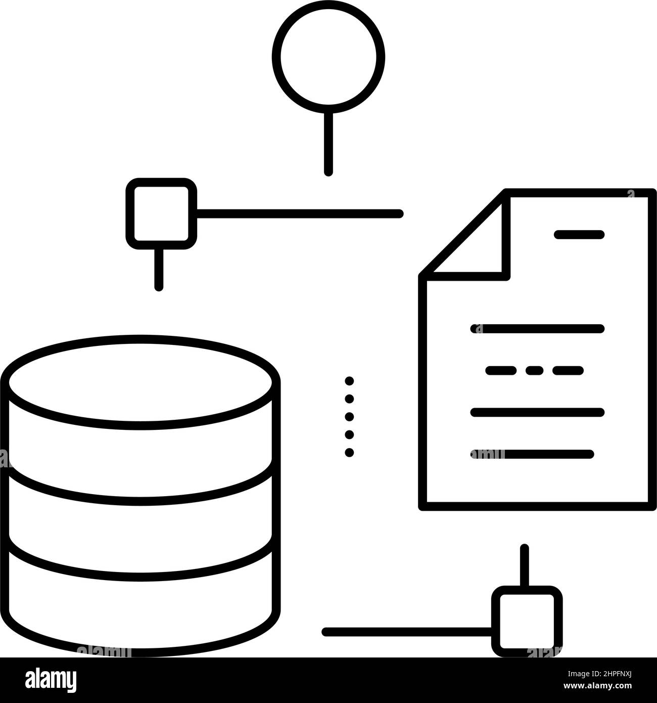 file digital processing line icon vector illustration Stock Vector Image & Art - Alamy