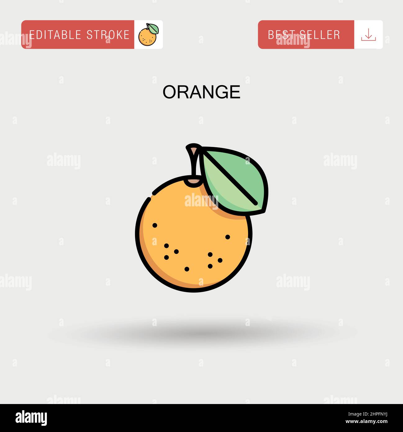 Whole orange icon Stock Vector Images - Alamy