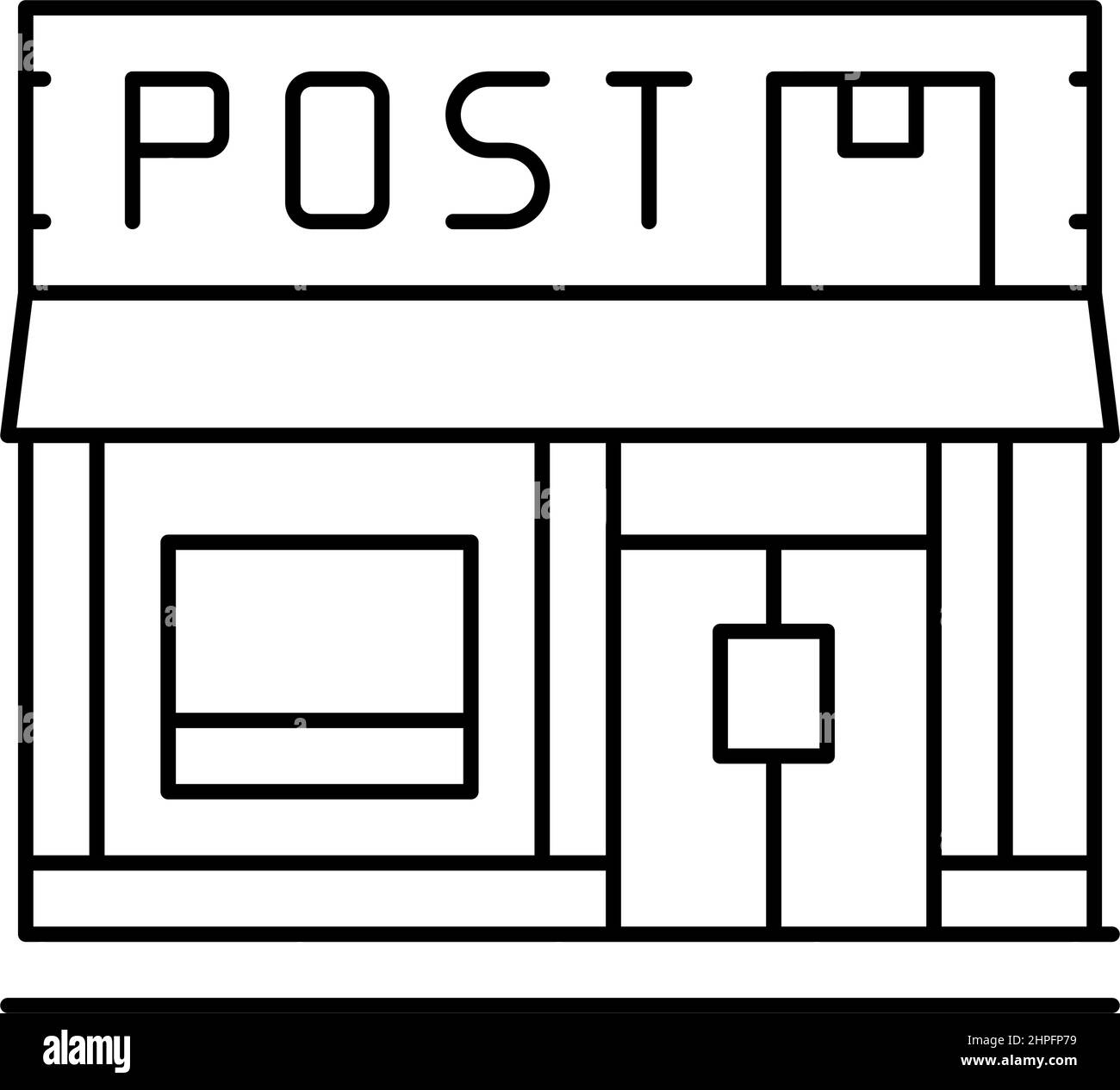 post office line icon vector illustration Stock Vector Image & Art - Alamy