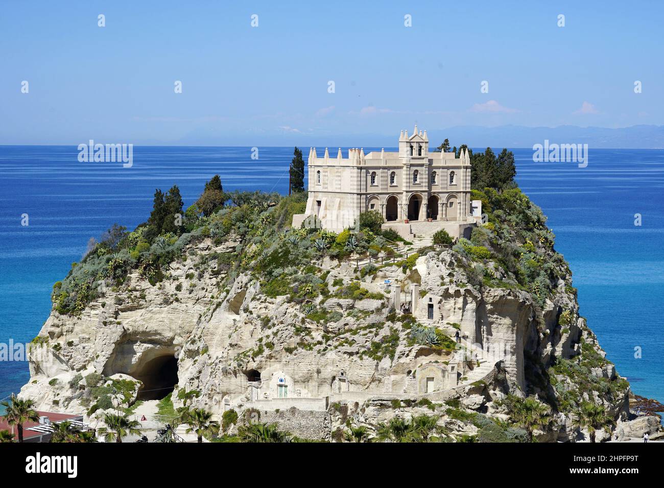 Italy, Calabria, Tropea, Santa Maria dell'Isola sanctuary Stock Photo ...