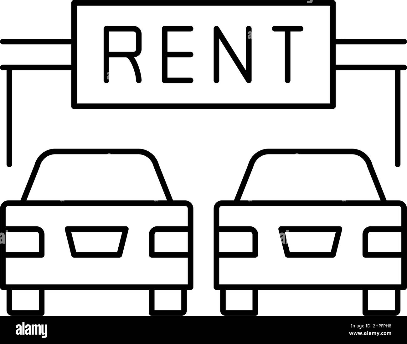 Rent car motel service line Cut Out Stock Images & Pictures - Alamy