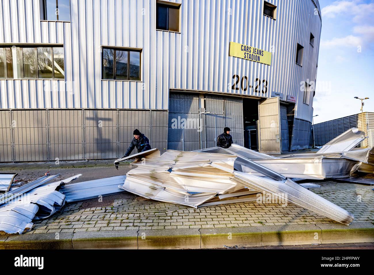 19 Feb. 2022 - THE HAGUE - People are busy cleaning up the damage to ...