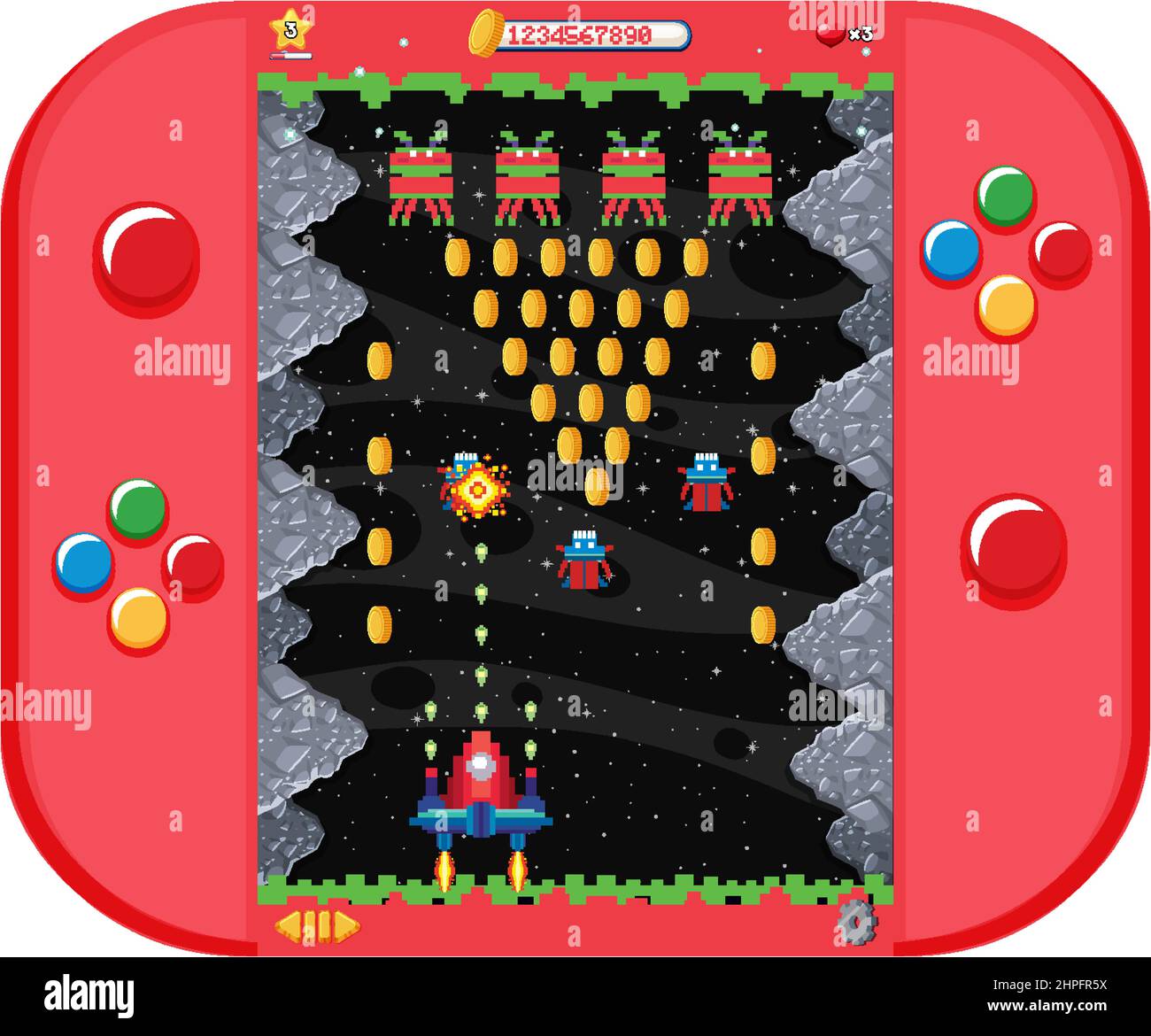 Space games on console Stock Vector Images - Alamy