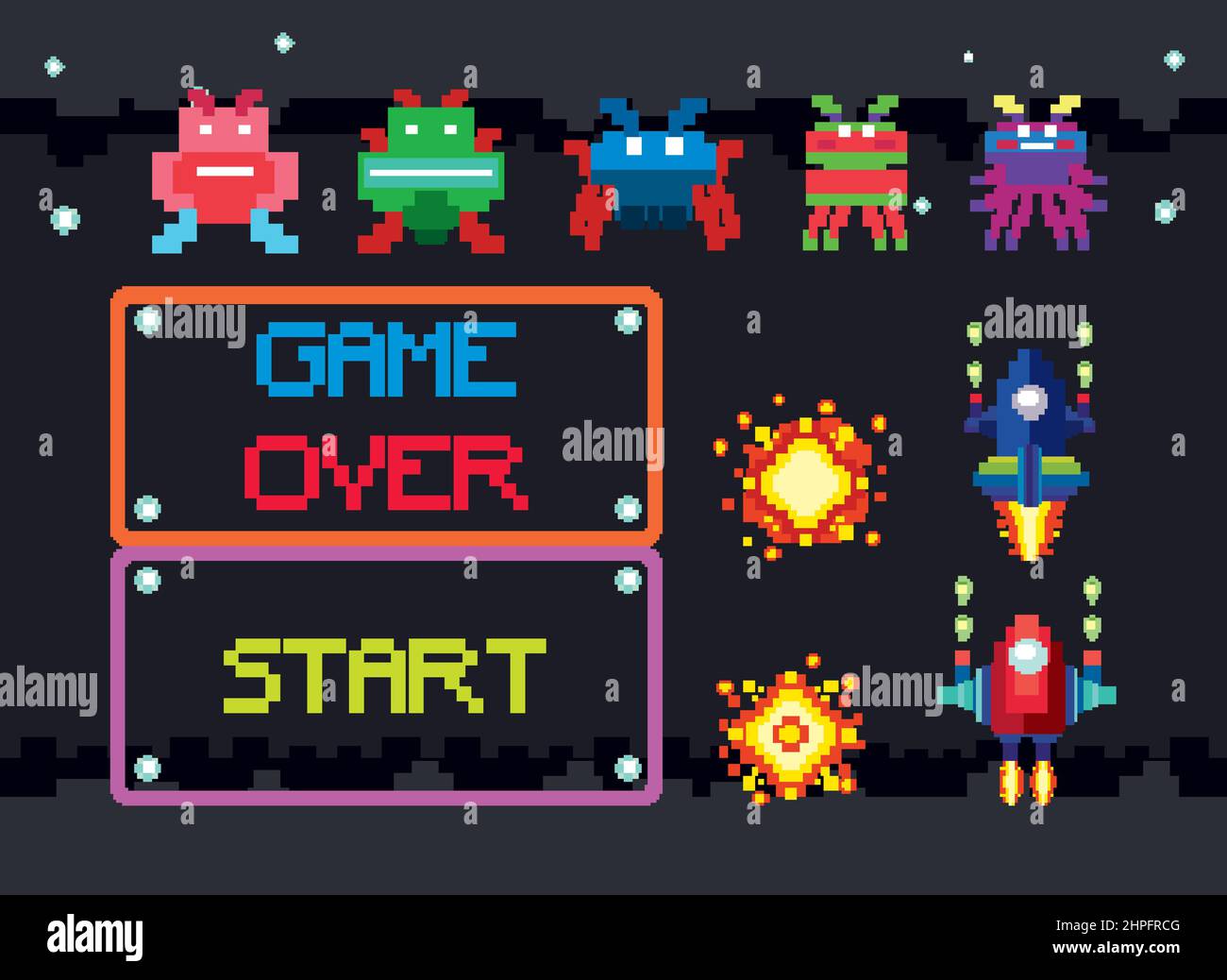 Space game user interface template illustration Stock Vector Image ...