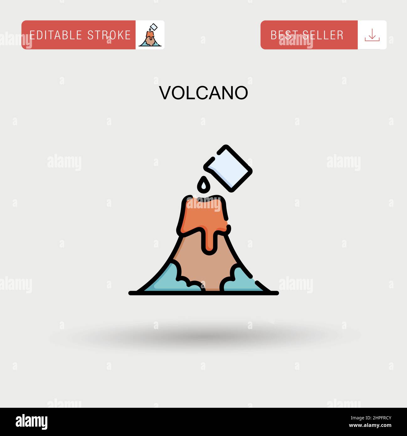 Volcano Simple vector icon Stock Vector Image & Art - Alamy