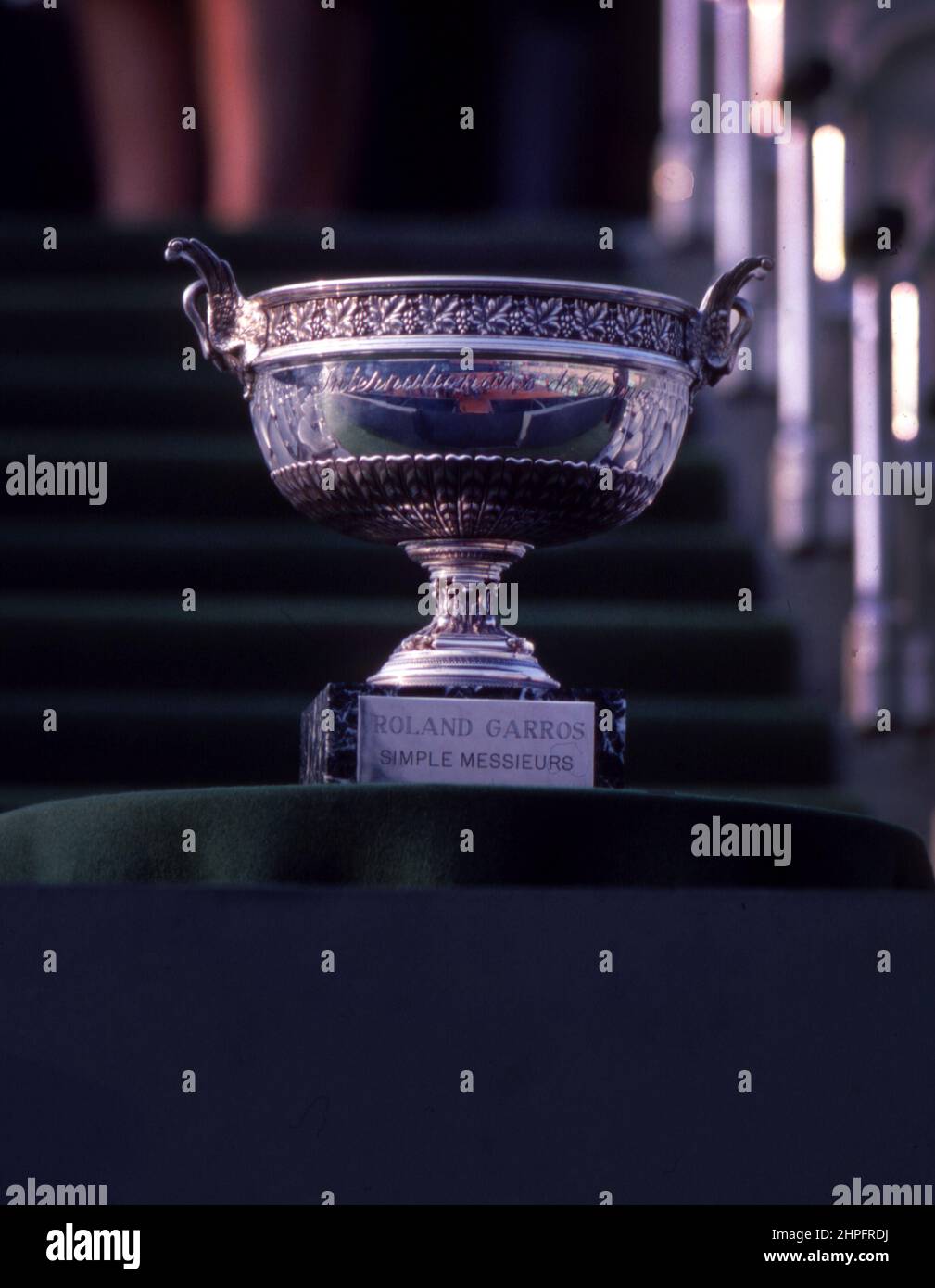 The French Open men's trophy, also known as La Coupe des Mousquetaires ...